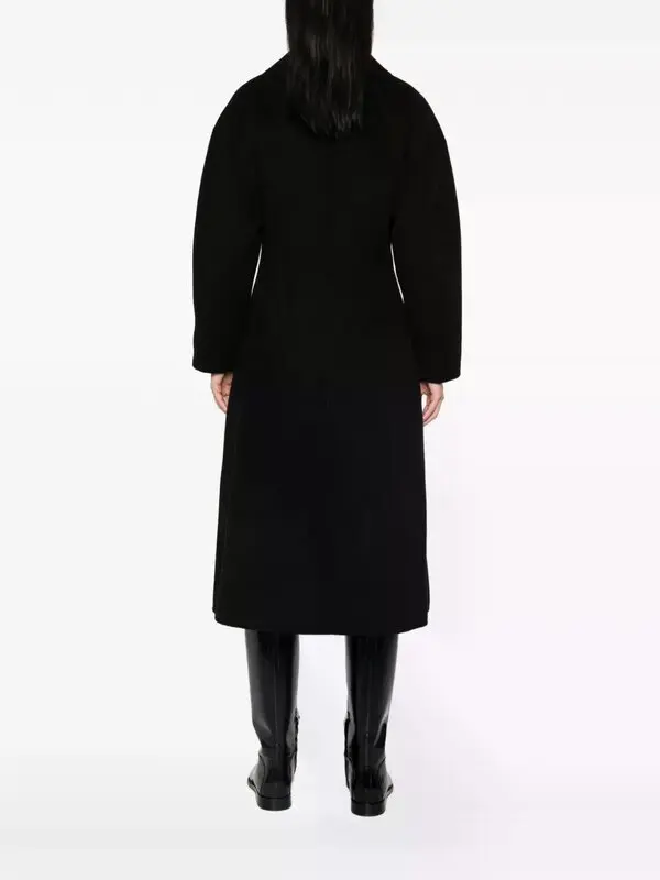 Maje Double-breasted Tailored-collar Coat