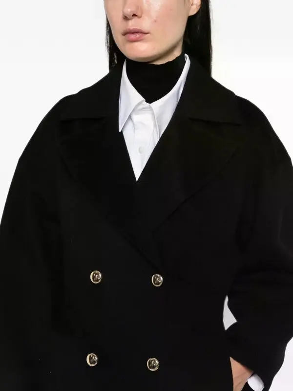 Maje Double-breasted Tailored-collar Coat
