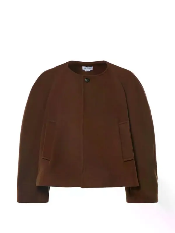 HED MAYNER Leather-strap Wool-blend Coat