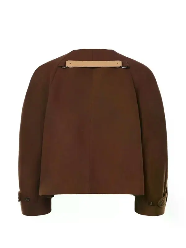 HED MAYNER Leather-strap Wool-blend Coat