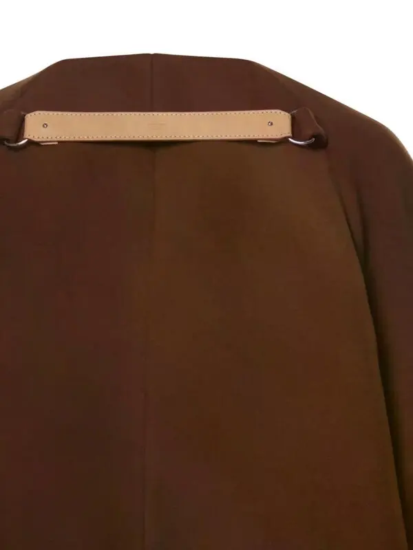 HED MAYNER Leather-strap Wool-blend Coat