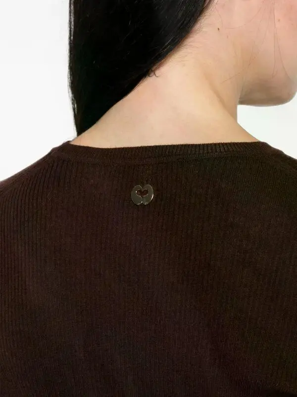 Maje Ribbed-knit Crew Neck Long-sleeve Sweater