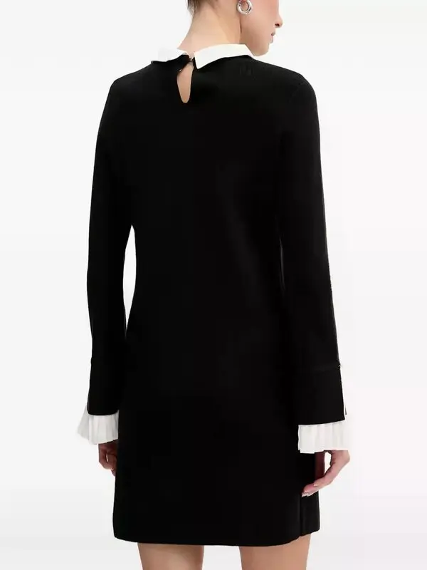 MORGAN Pleated-cuff Collared Mini Dress