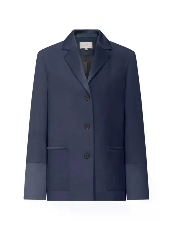 Loulou De Saison Rae Button-fastening Patch-pocket Blazer - Blue
