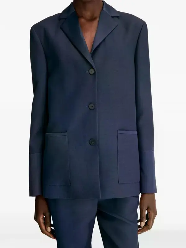 Loulou De Saison Rae Button-fastening Patch-pocket Blazer