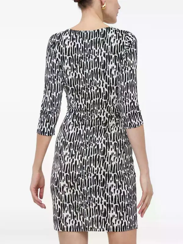 MORGAN Abstract-print Ruched Mini Dress