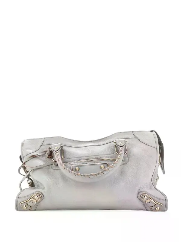 Balenciaga City Classic Metallic Edge Leather Medium Satchel