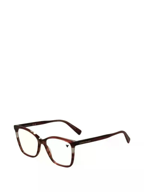 Longchamp Striped Rectangle-frame Glasses