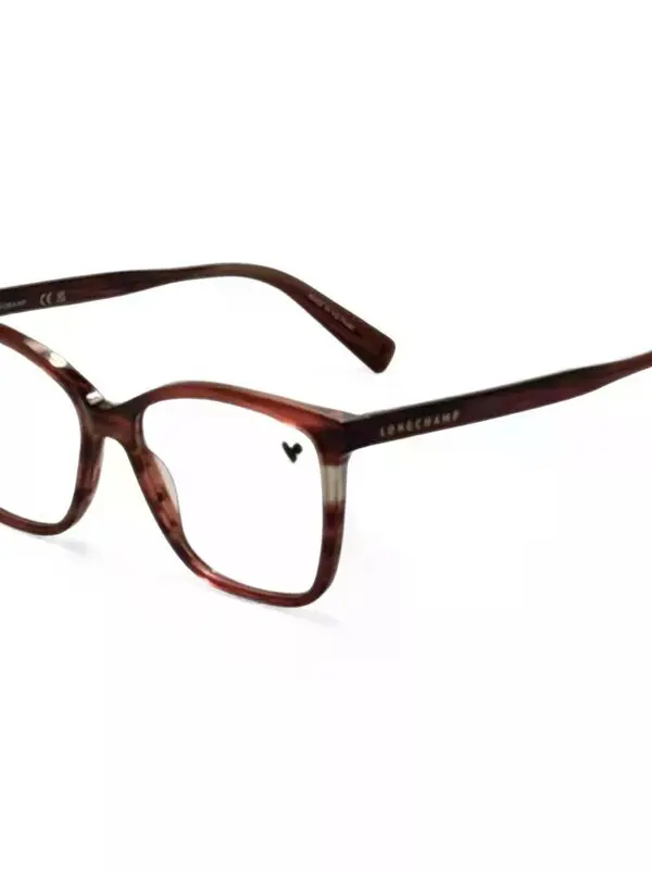 Longchamp Striped Rectangle-frame Glasses