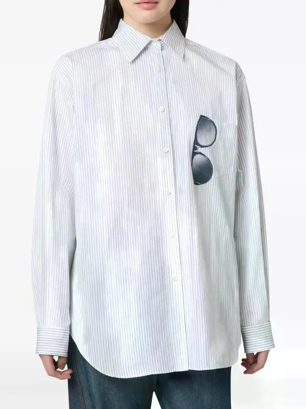 Moschino Printed Cotton Poplin Shirt