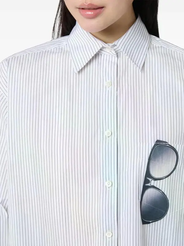 Moschino Printed Cotton Poplin Shirt