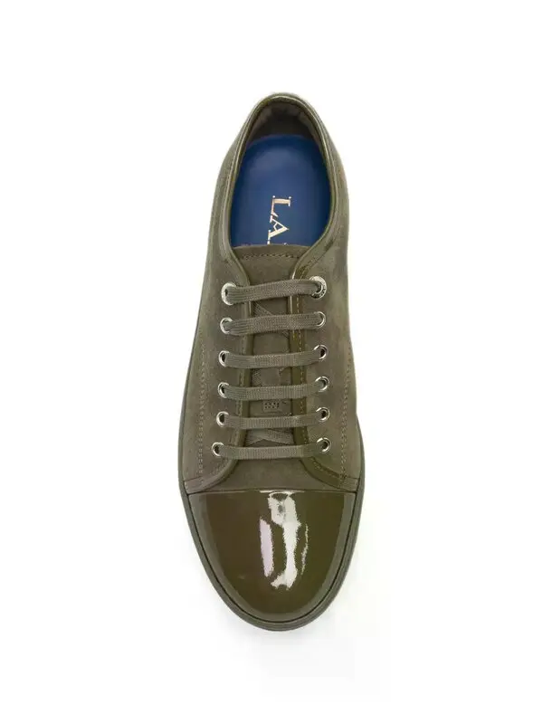 LANVIN Patent-leather Cap-toe Sneakers