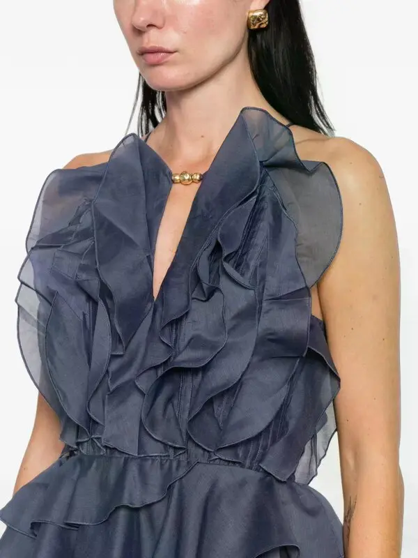 Aje Cleo Ruffled Gown