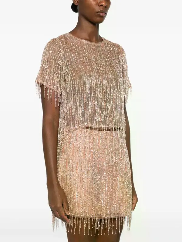 Aje Glisten Embellished Top - Neutrals