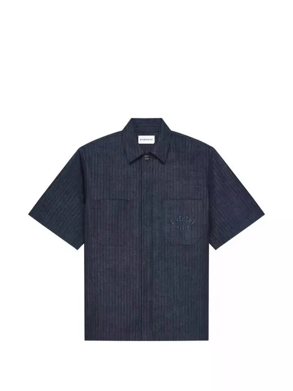 Givenchy Herringbone-denim Shirt - Blue