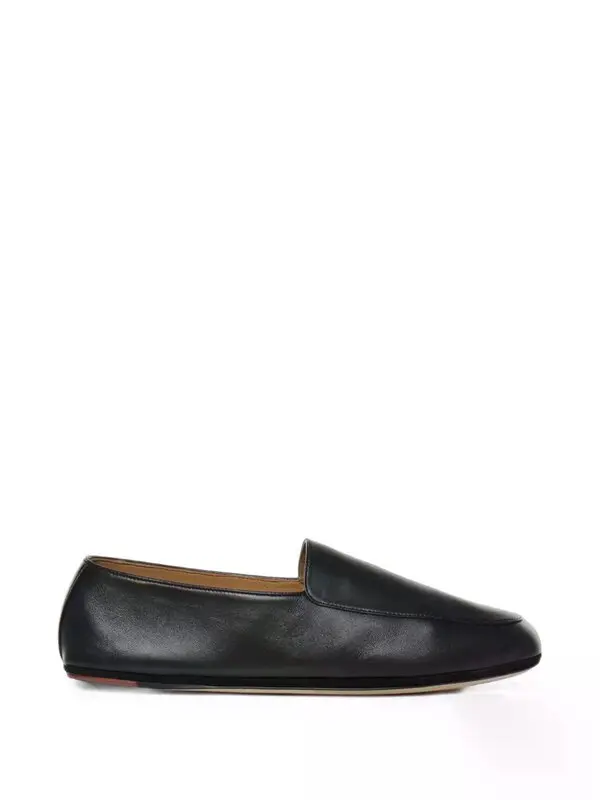 Loro Piana Anton Lambskin Loafers - Black