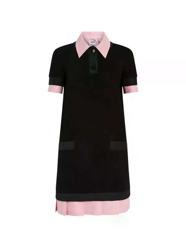 Moschino Bouclé Wool Dress With Contrast Collar