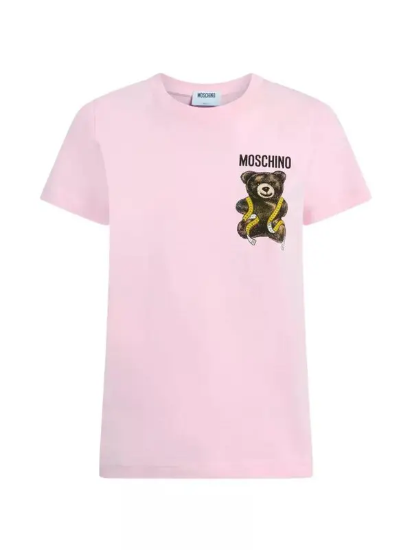 Moschino Teddy Bear Organic-cotton Jersey T-shirt - Pink