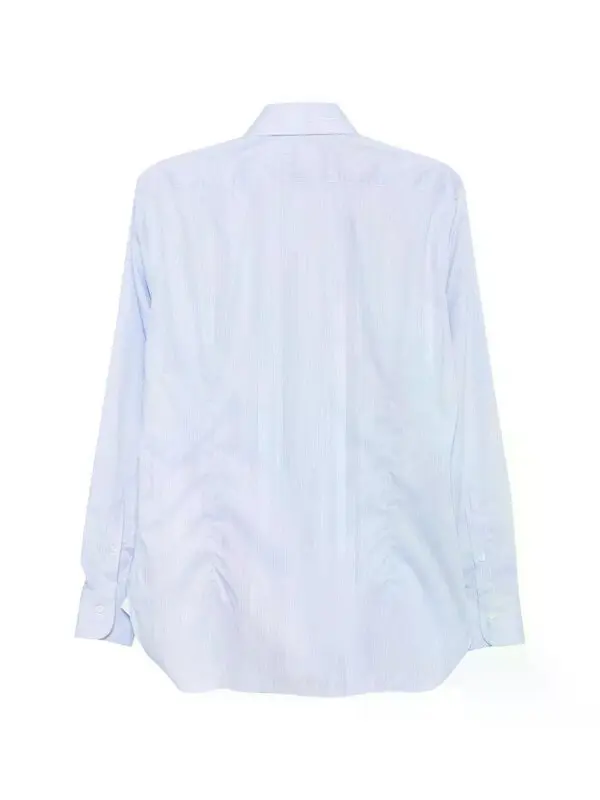 BARBA NAPOLI Vertical-stripe Long-sleeve Shirt - Blue