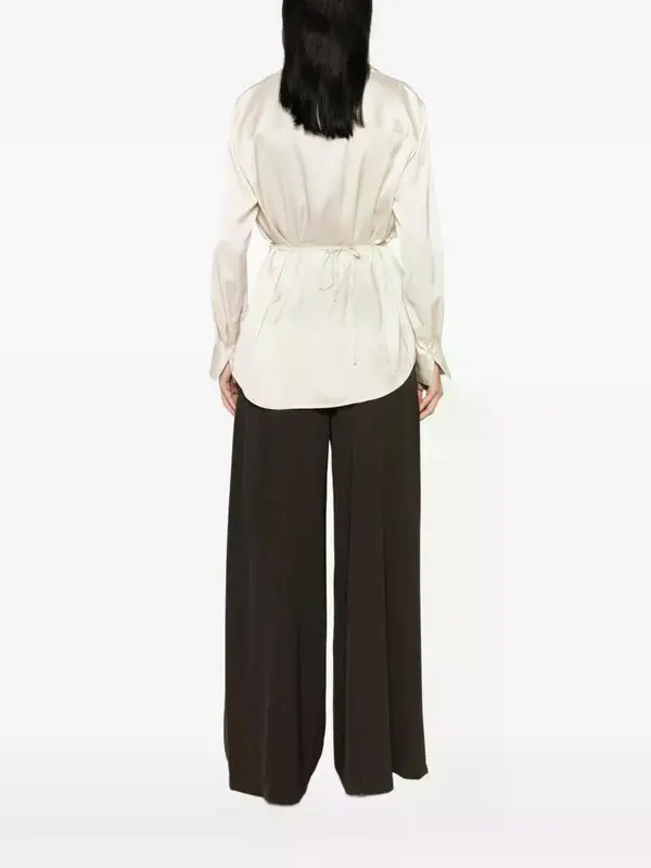 Imperial Belted Satin-finish Shirt