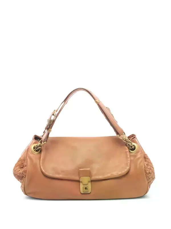 Bottega Veneta 2000s Intrecciato Tote Bag - Brown