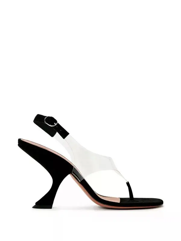Amina Muaddi Mackenzie Thong Heeled Sandals