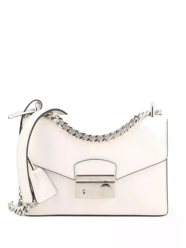 Prada Saffiano Leather Shoulder Bag - White