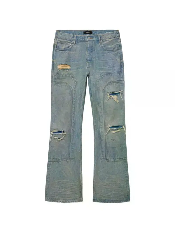 PURPLE BRAND Double Carpenter Distressed Panelled Jeans