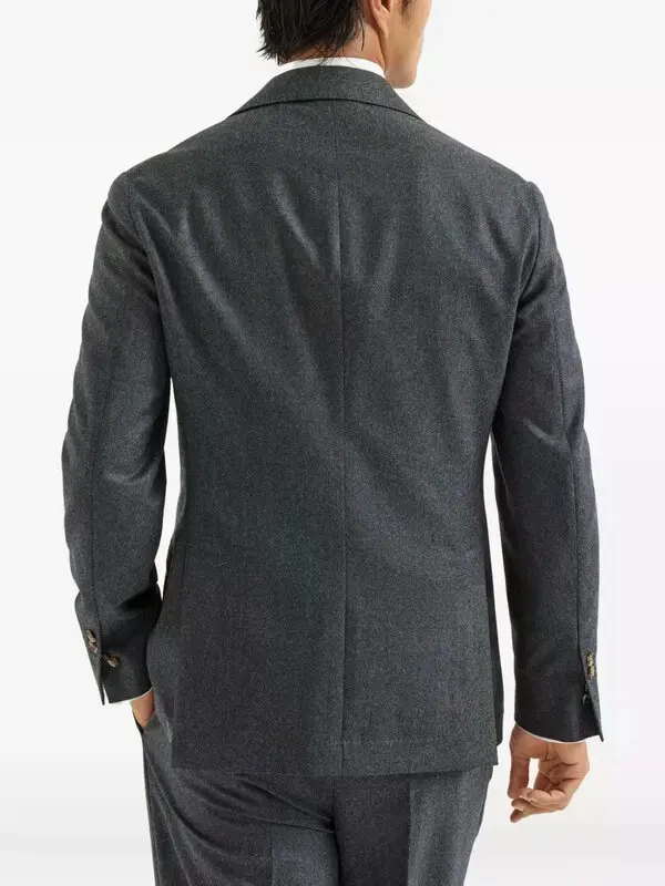 Brunello Cucinelli Virgin-wool Flannel Deconstructed Cavallo Blazer