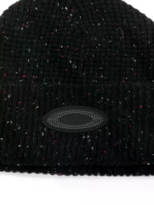 Oakley Ellipse Flecked Logo-patch Beanie Hat
