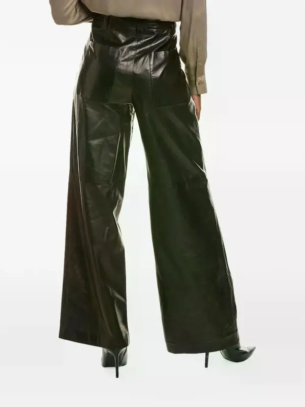 Brunello Cucinelli Wide-leg Leather Trousers