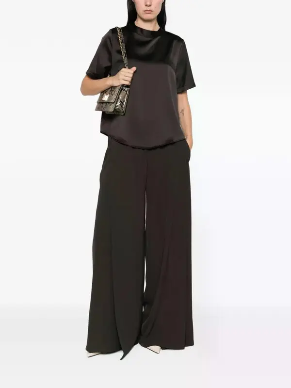 Imperial Satin-finish Short-sleeve Top