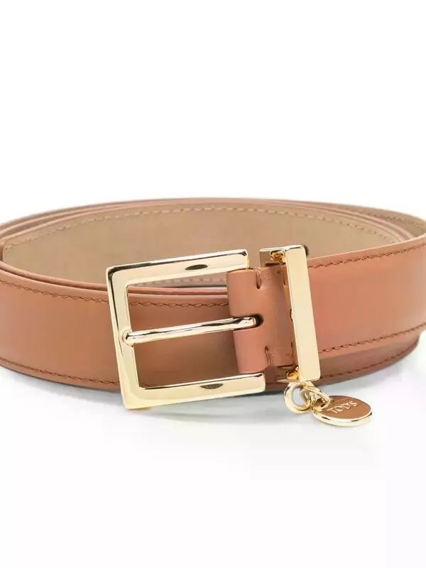 TOD'S Logo-charm Leather Belt