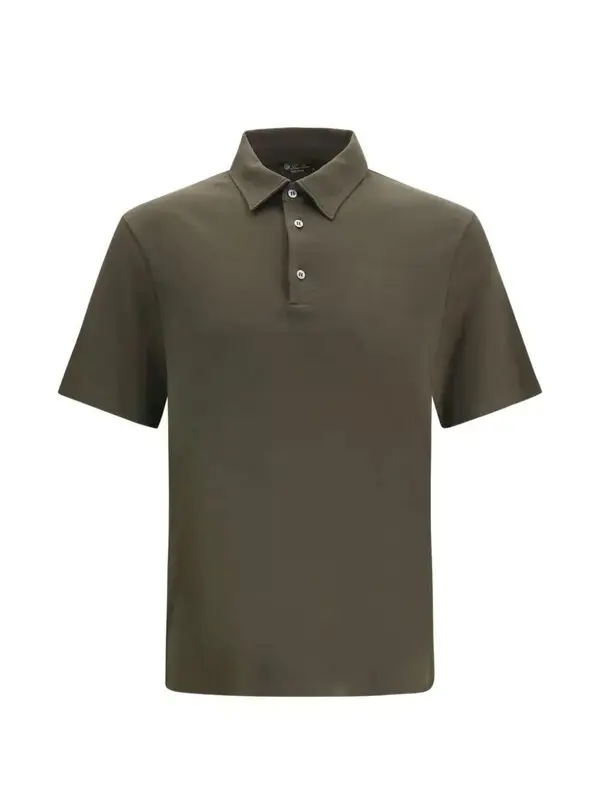 Loro Piana Tremezzo Cotton Polo Shirt - Green