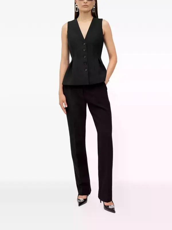 Hugo Sharp-fit Waistcoat With Peplum Hem