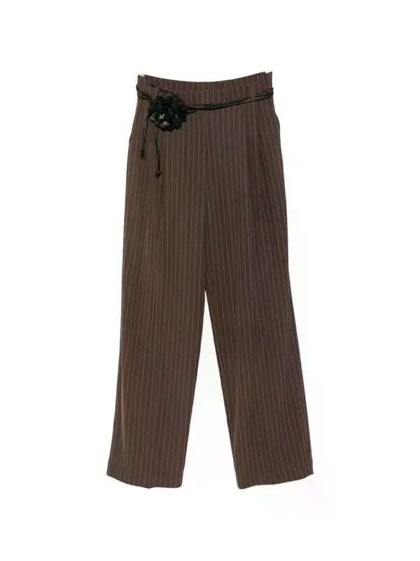 Imperial Pinstripe-pattern Pleated Trousers