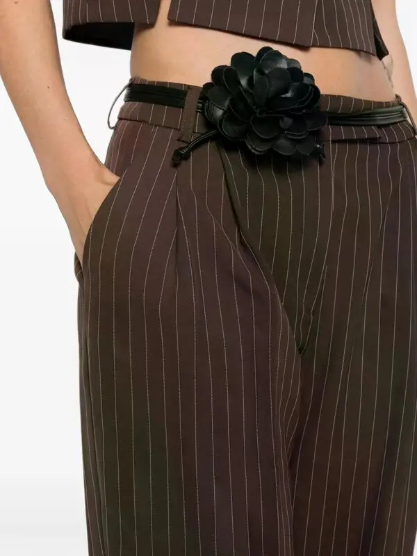 Imperial Pinstripe Pattern Pleated Trousers