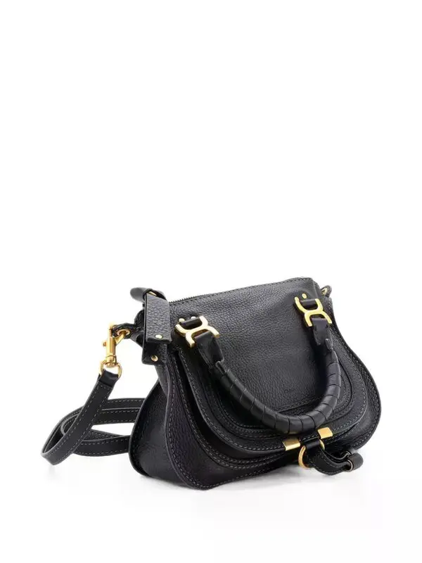 Chloé Marcie Satchel Leather Baby Crossbody Bag - Black