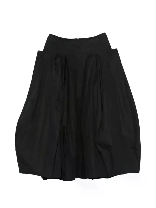 Tibi Pinched-pleat Midi Skirt