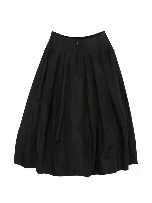 Tibi Pinched-pleat Midi Skirt