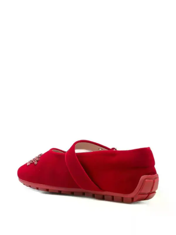 Simone Rocha Flower-embellished Ballet Flats