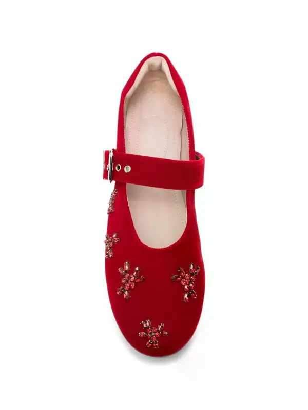 Simone Rocha Flower-embellished Ballet Flats
