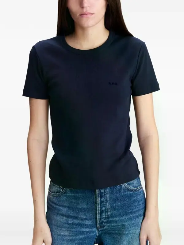A.p.c. Logo-embroidered Fitted T-shirt