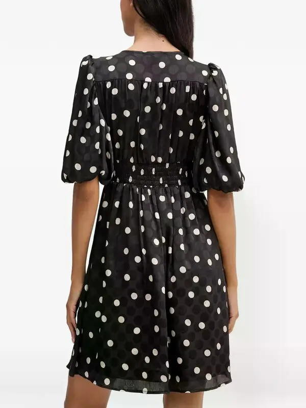 MORGAN Polka-dot Puff-sleeve Mini Dress