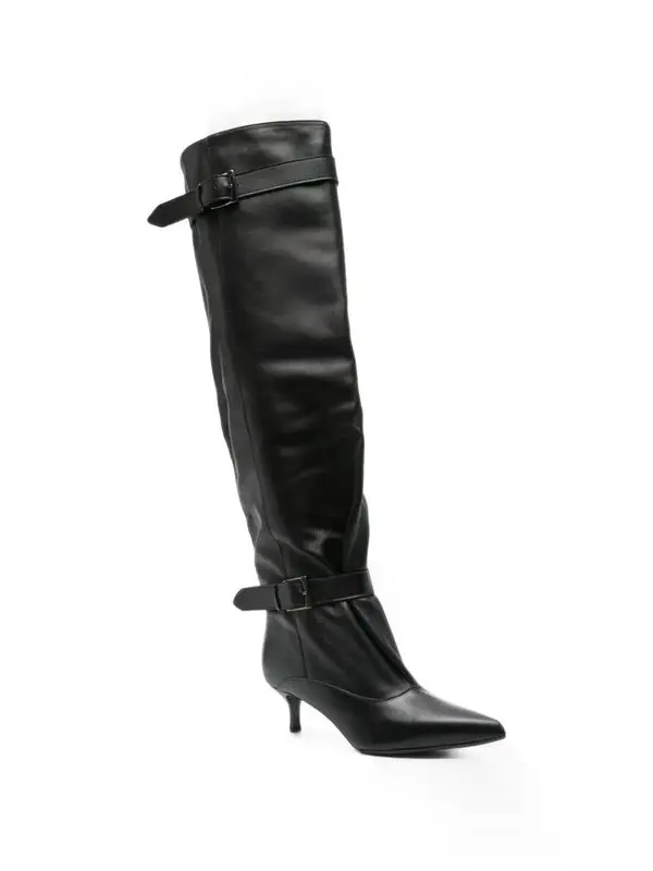 GISEL B Buckle-strap Pointed-toe Boots