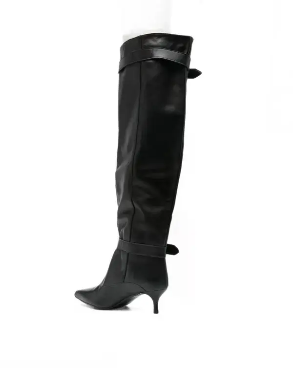 GISEL B Buckle-strap Pointed-toe Boots