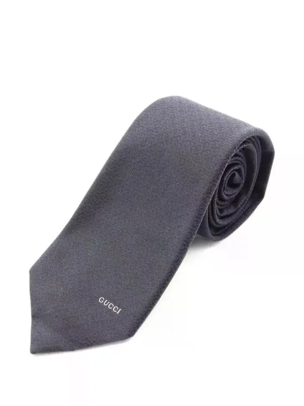 Gucci Horsebit-jacquard Tie - Black