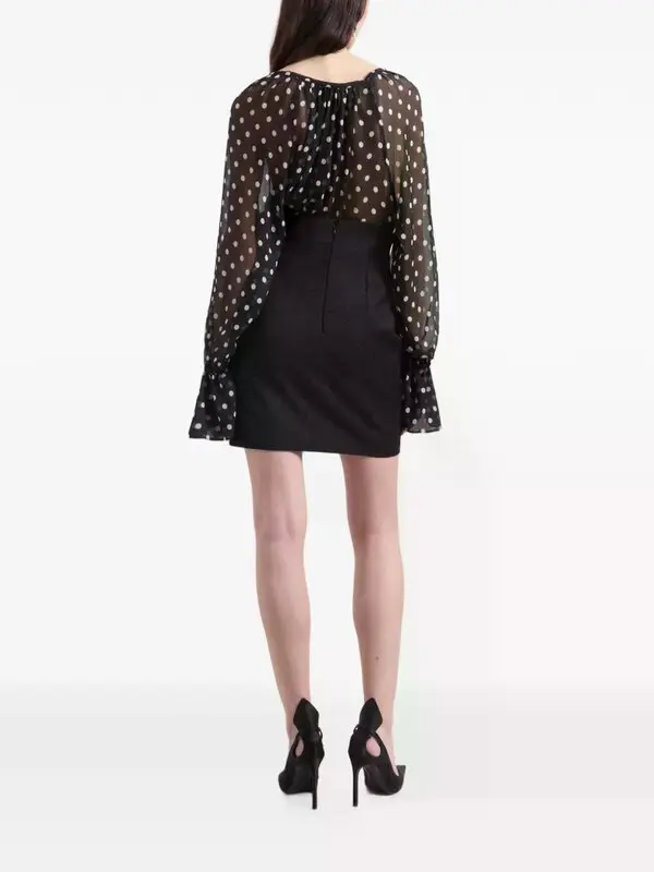 Nina Ricci Jacquard-patterned High-waisted Mini Skirt