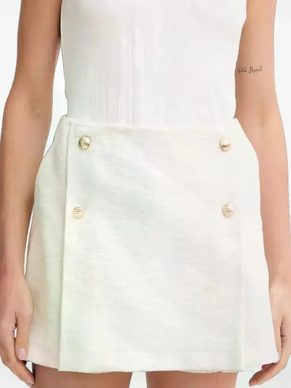 MORGAN Double-breasted Tweed-effect Skorts