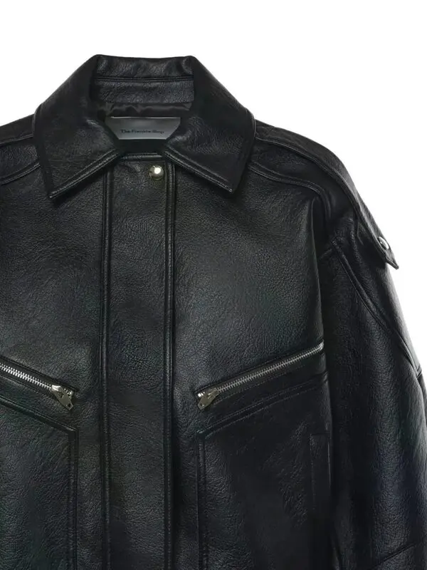 THE FRANKIE SHOP Hudson Faux-leather Zip-up Jacket